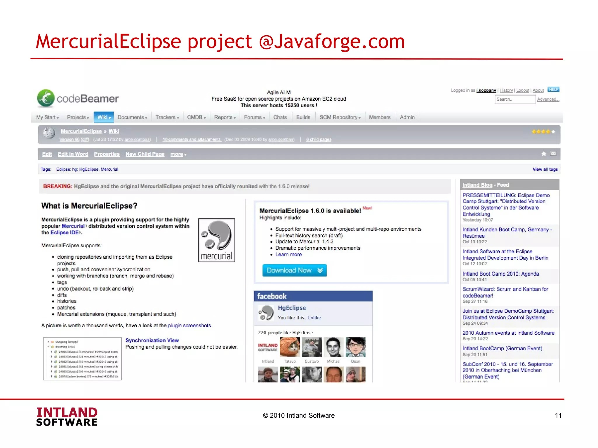 codeBeamer Eclipse DemoCamp-23.11.2010