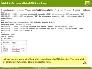 Advanced SQL Injection: Attacks | PPT