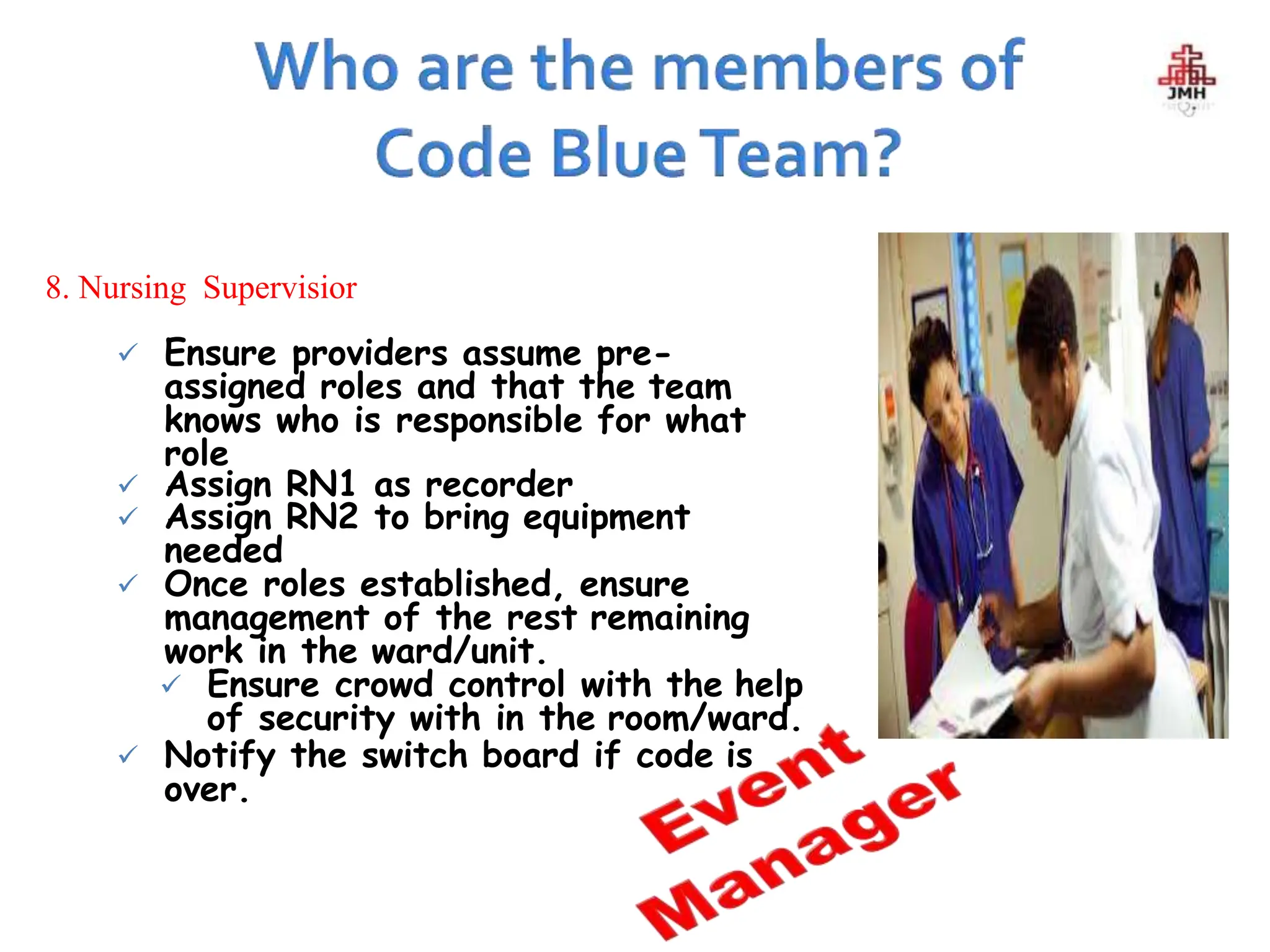 Code Blue Protocol. pptx. Cardiac arrest management in hospital | PPTX
