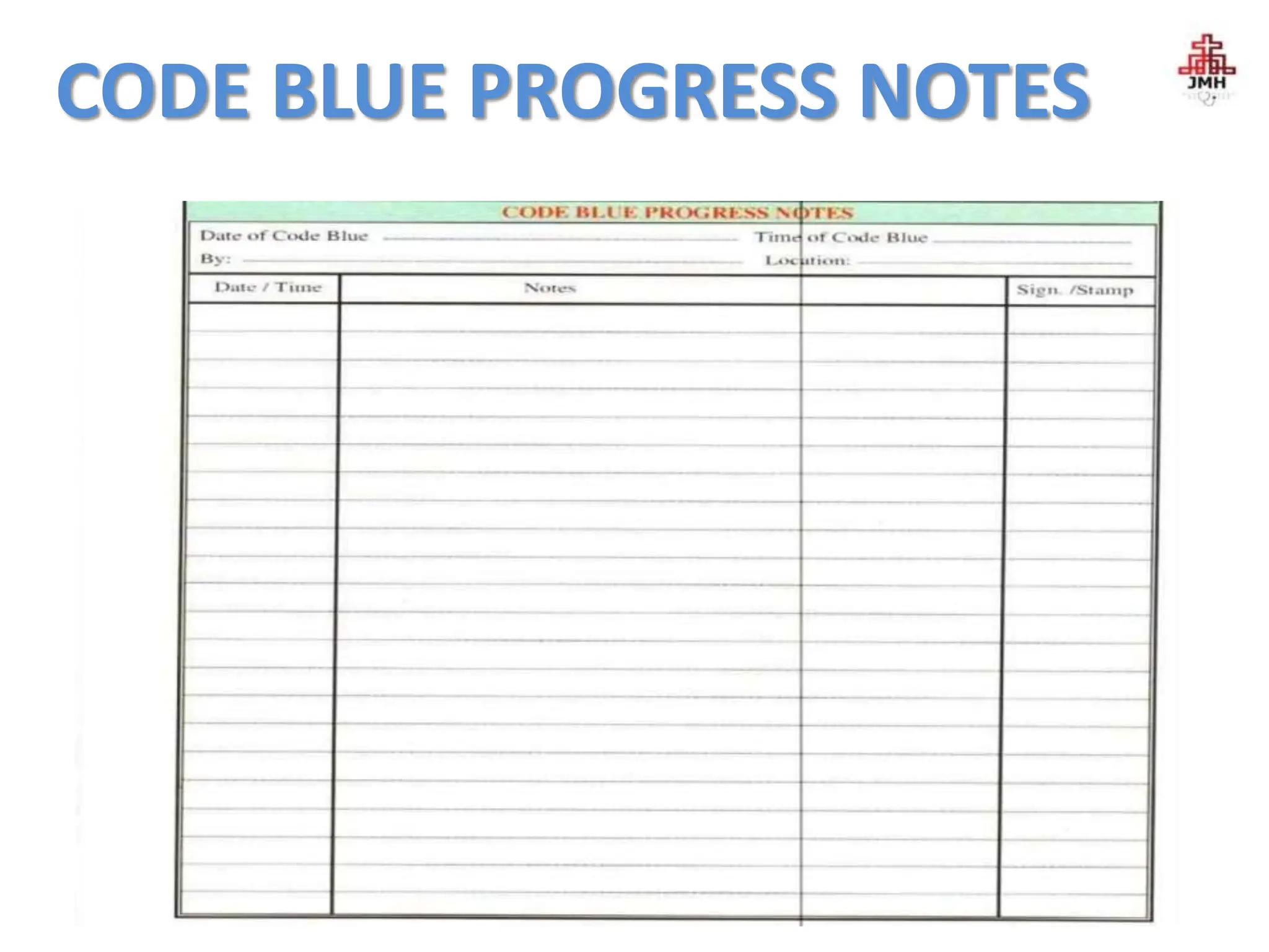 Code Blue Protocol. pptx. Cardiac arrest management in hospital | PPTX