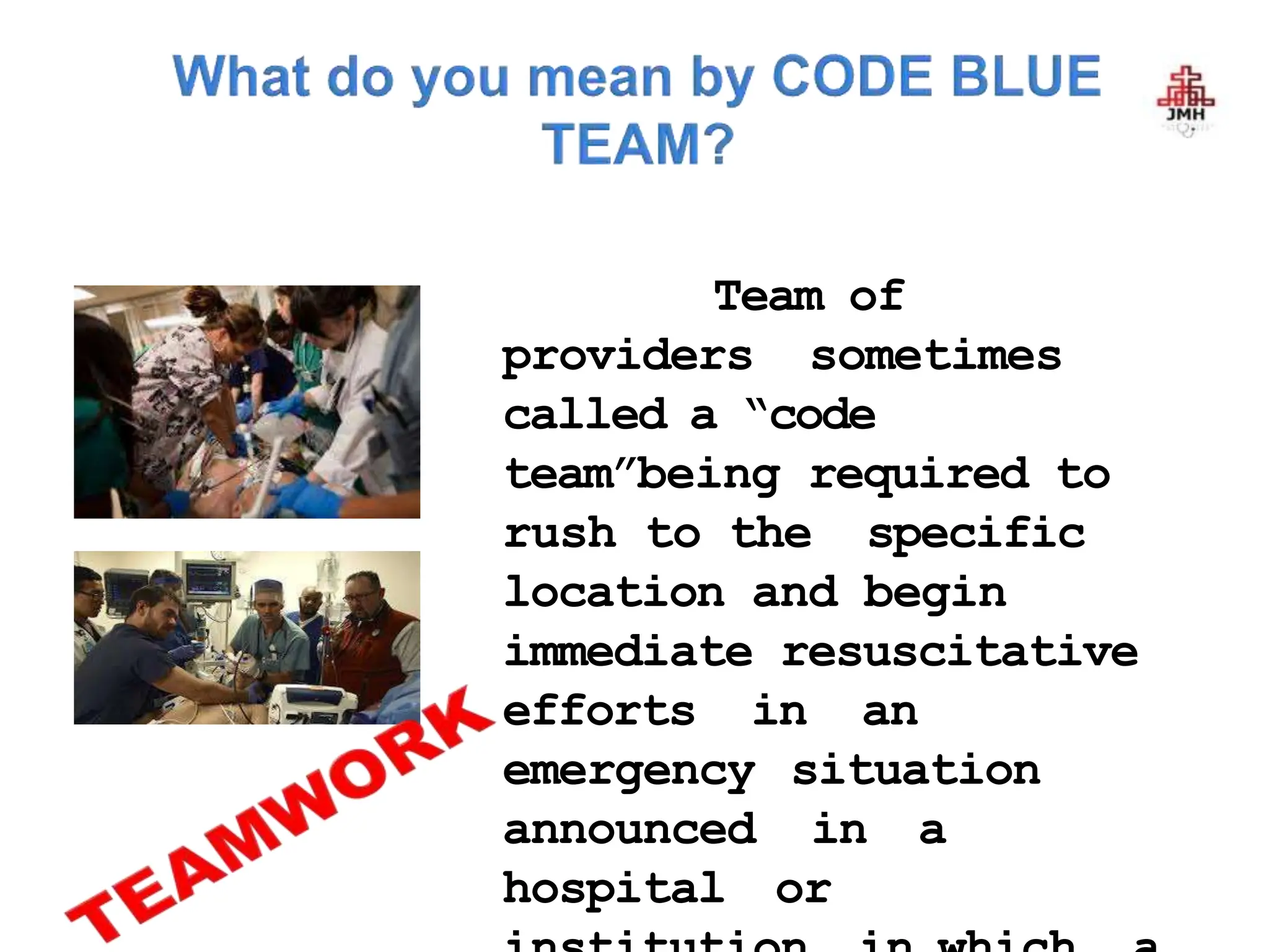 Code Blue Protocol. pptx. Cardiac arrest management in hospital | PPTX
