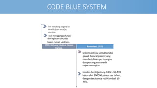 CODE BLUE SYSTEM. sistem kode biru di puskesmaspptx | PPTX