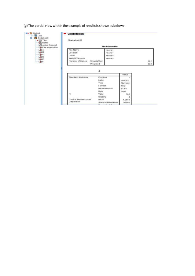 Code book using spss | DOCX