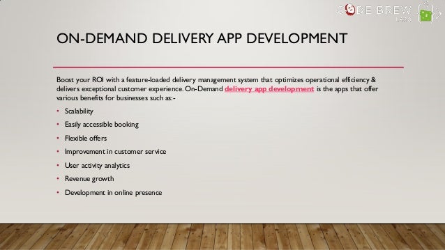 On Demand Delivery App Development | PDF