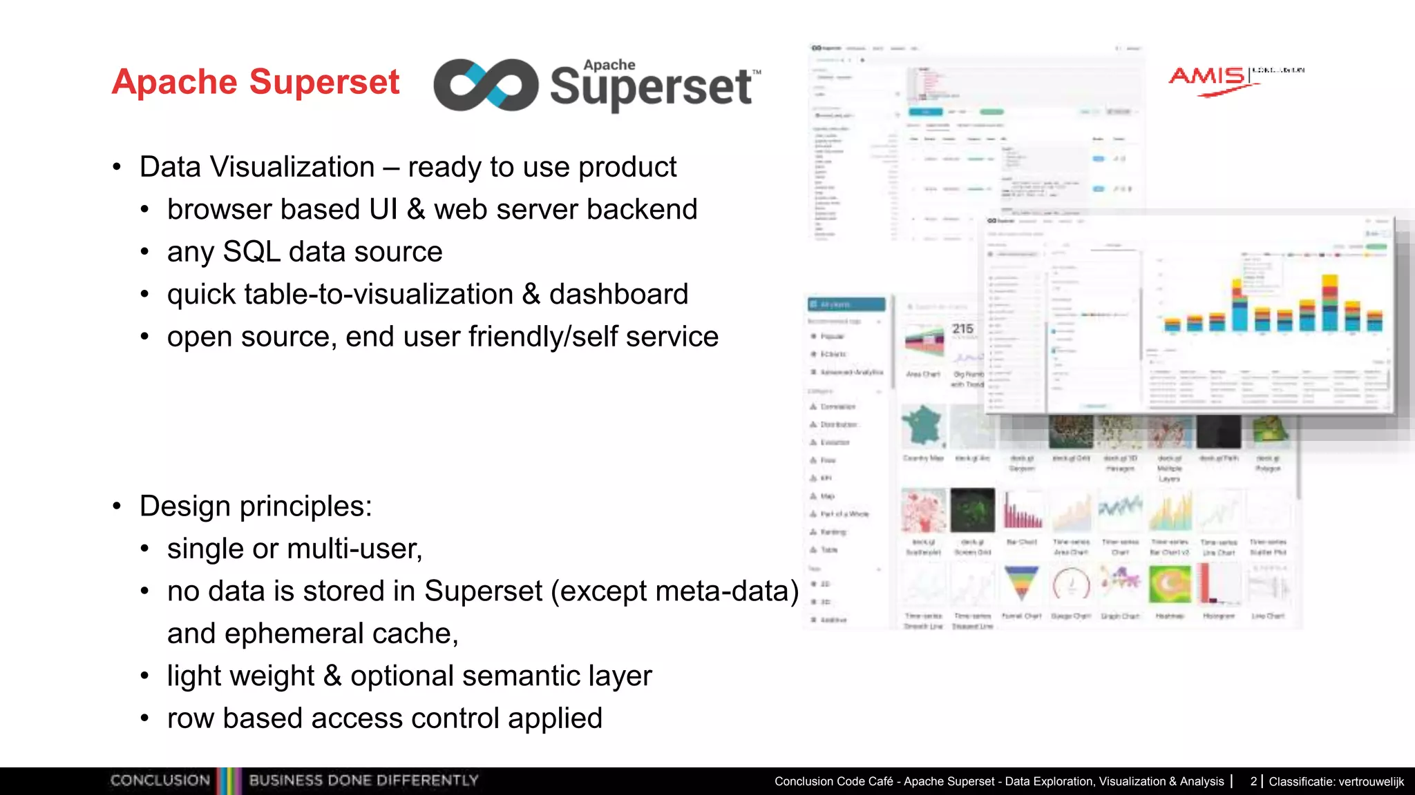Apache Superset - open source data exploration and visualization (Conclusion Code Café, march ...