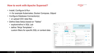 Apache Superset - open source data exploration and visualization (Conclusion Code Café, march ...