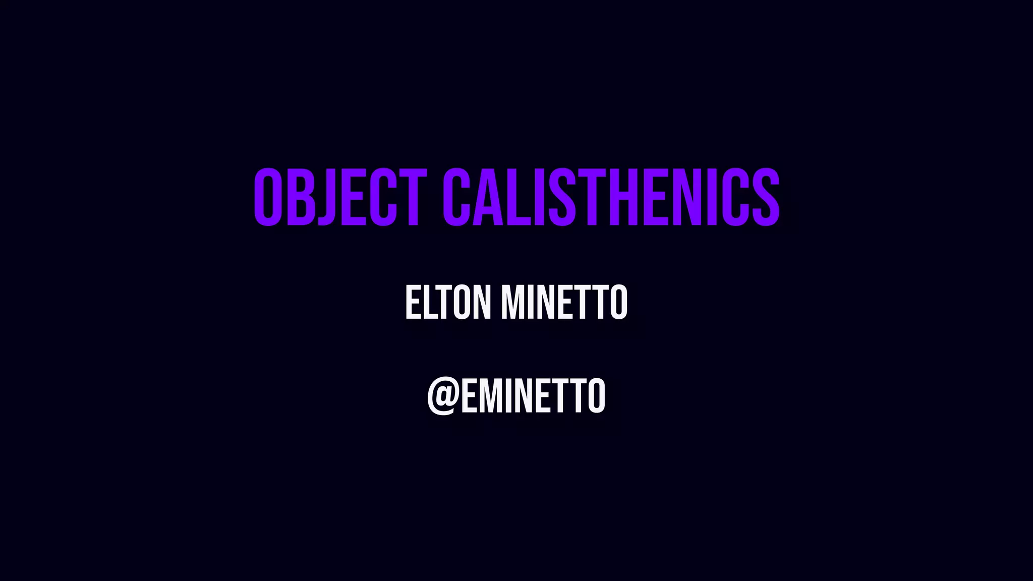 Object Calisthenics em Go | PPT