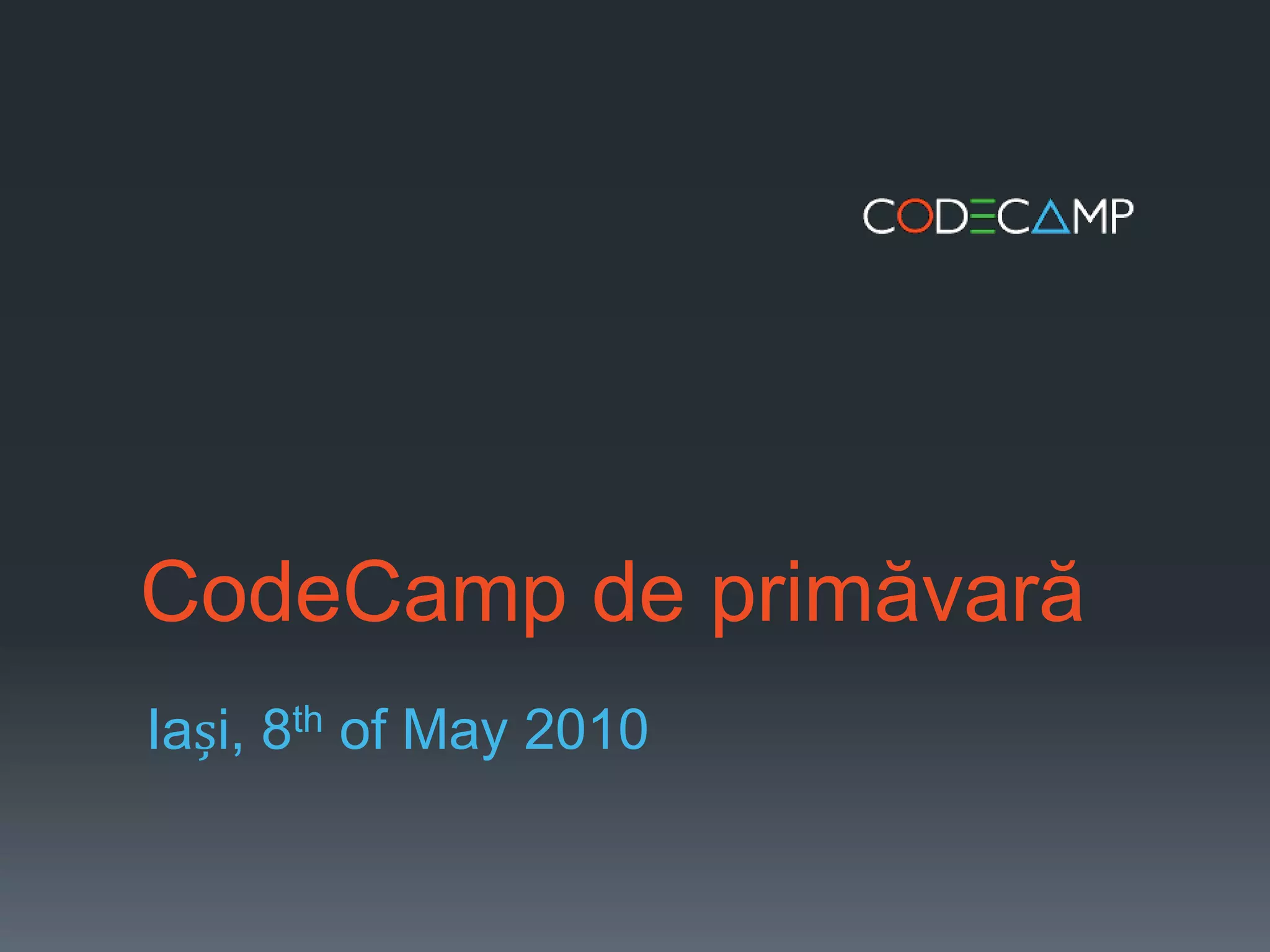 CodeCamp-8mai2010-Inrto | PPTX