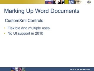 Chicago Code Camp Leverage OOXML for Powerful Document Generation | PPTX