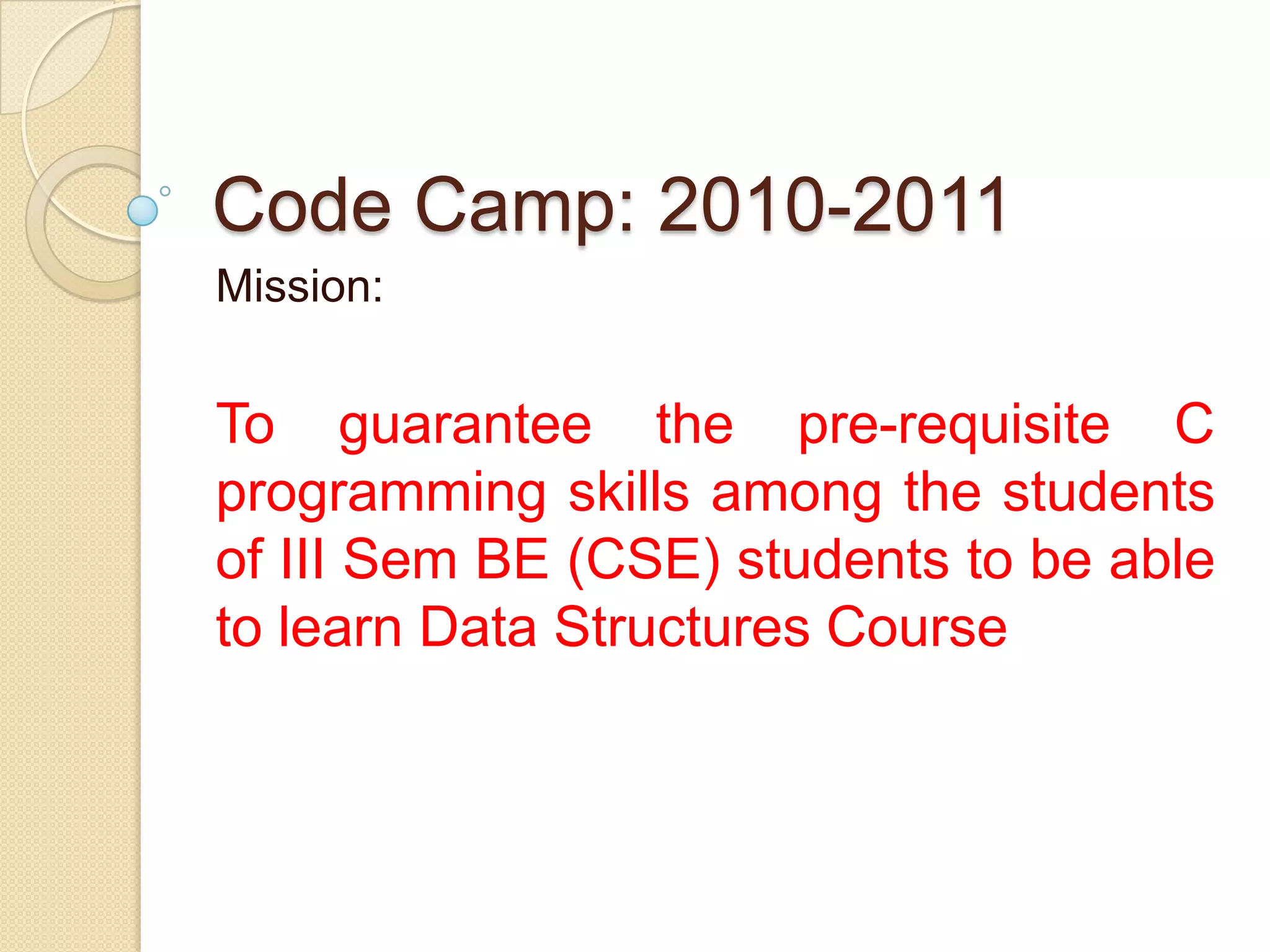 Code camp presentation | PPTX