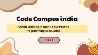 Python Training in Delhi: Your Path to Programming Excellence | PDF