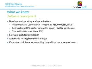 CODECart Alliance - Company Presentation | PDF