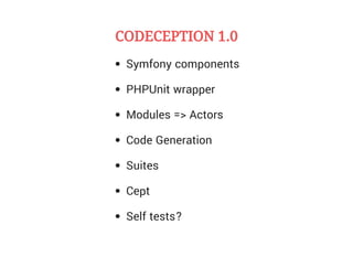 Mykhailo Bodnarchuk "The history of the Codeception project" | PPT