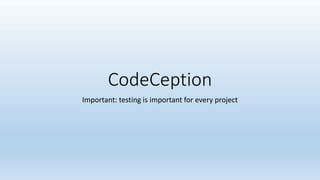 Code ceptioninstallation | PPTX | Computing | Technology & Computing