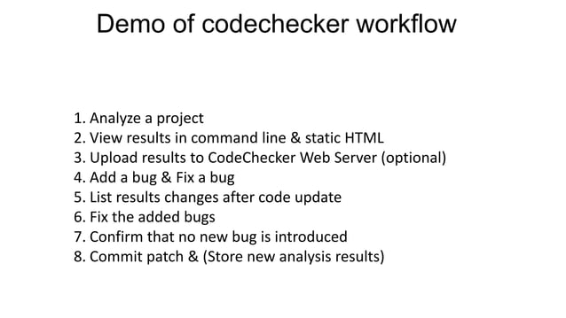 CodeChecker Overview Nov 2019 | PPT