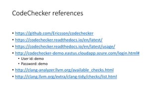 CodeChecker summary 21062021 | PPTX