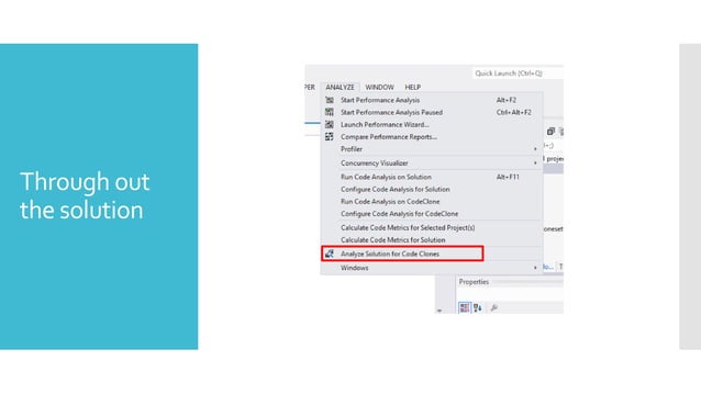 Code Clone Detection in Visual Studio 2012 | PPT