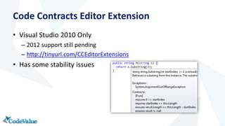 Enhance Your Code Quality with Code Contracts | PPT