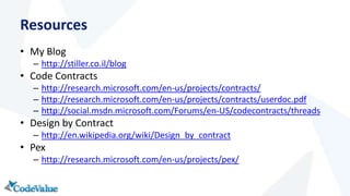 Enhance Your Code Quality with Code Contracts | PPT