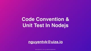 Code convention and unit test nodejs | PDF