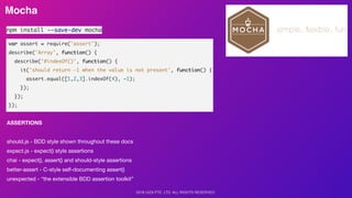 Code convention and unit test nodejs | PDF