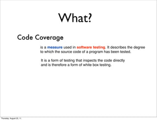 Code Coverage | PDF