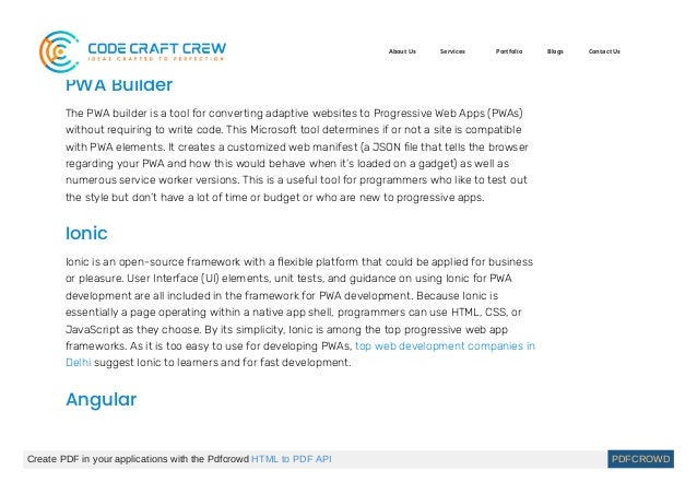 9 Best Tools to Leverage for Progressive Web App Development | PDF | Web Development | Internet