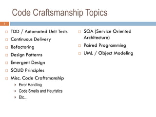 Code Craftsmanship Checklist | PPT