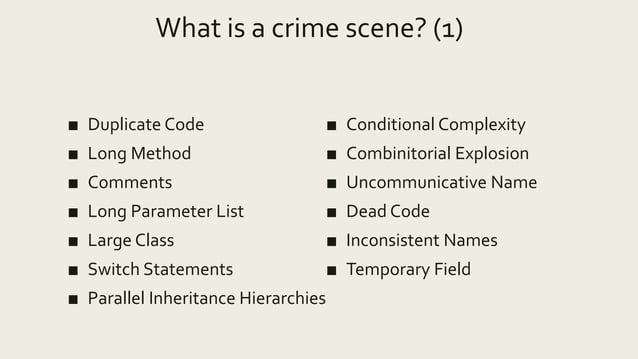 Code Crime Scene | PPT
