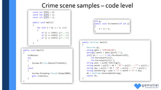 Code Crime Scene pawel klimczyk | PPTX
