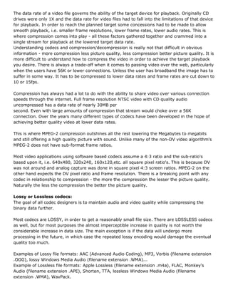 Codecs | DOCX | Digital Audio | Computer Software and Applications