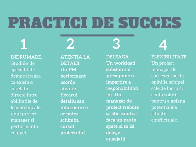 Bune Practici ale unui Manager de Proiect | PPT