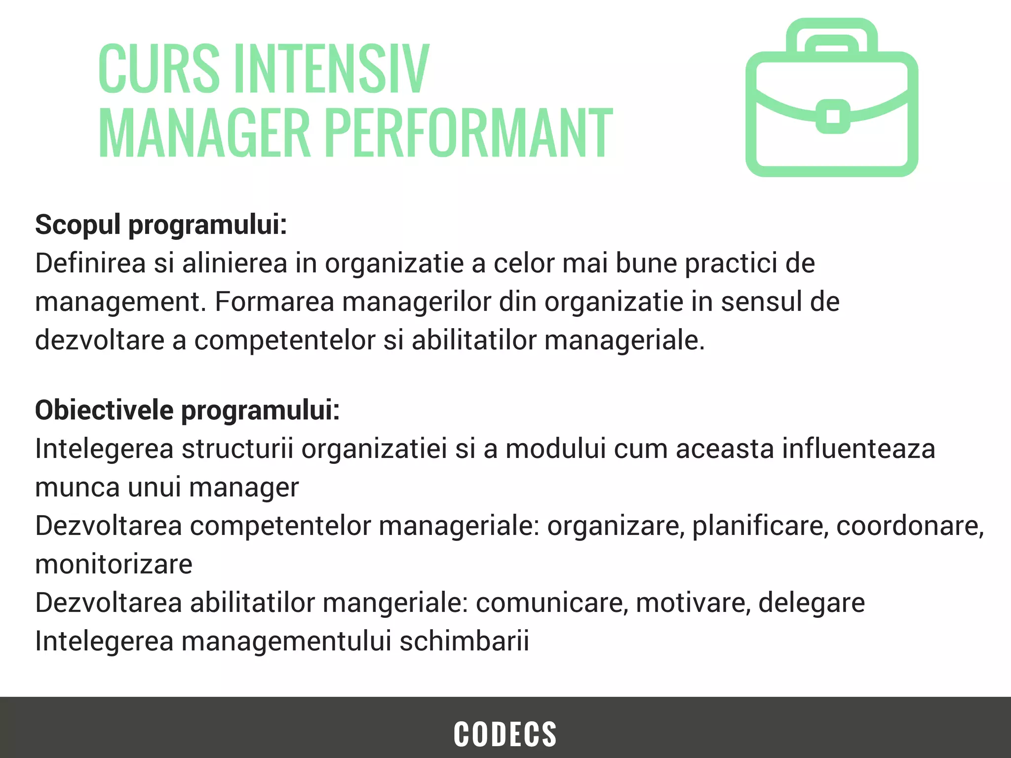 Manager Performant CODECS | PPT