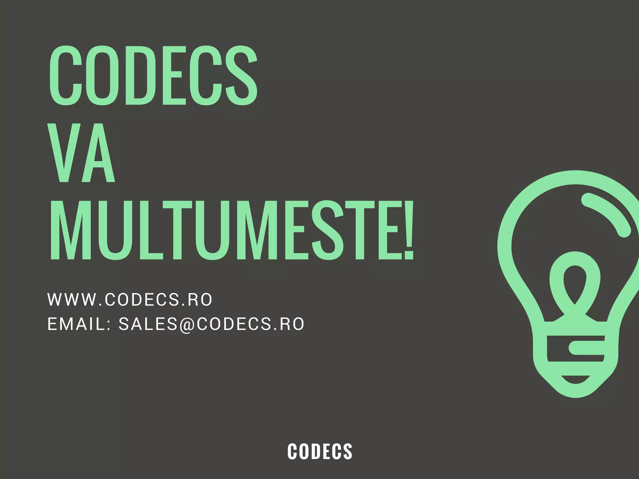 Manager Performant CODECS | PPT