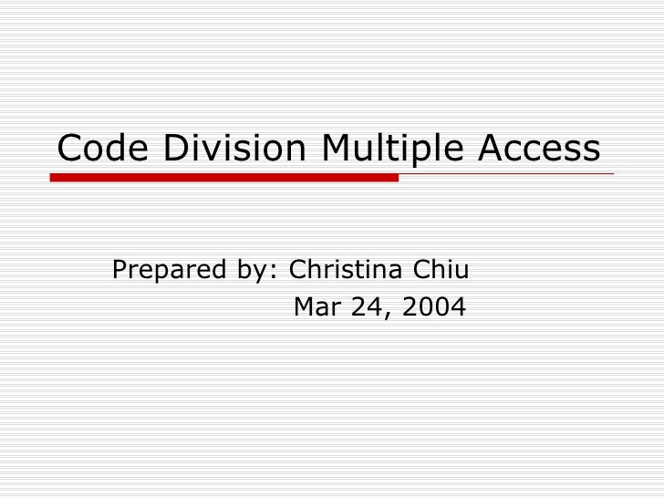 Code division multiple access