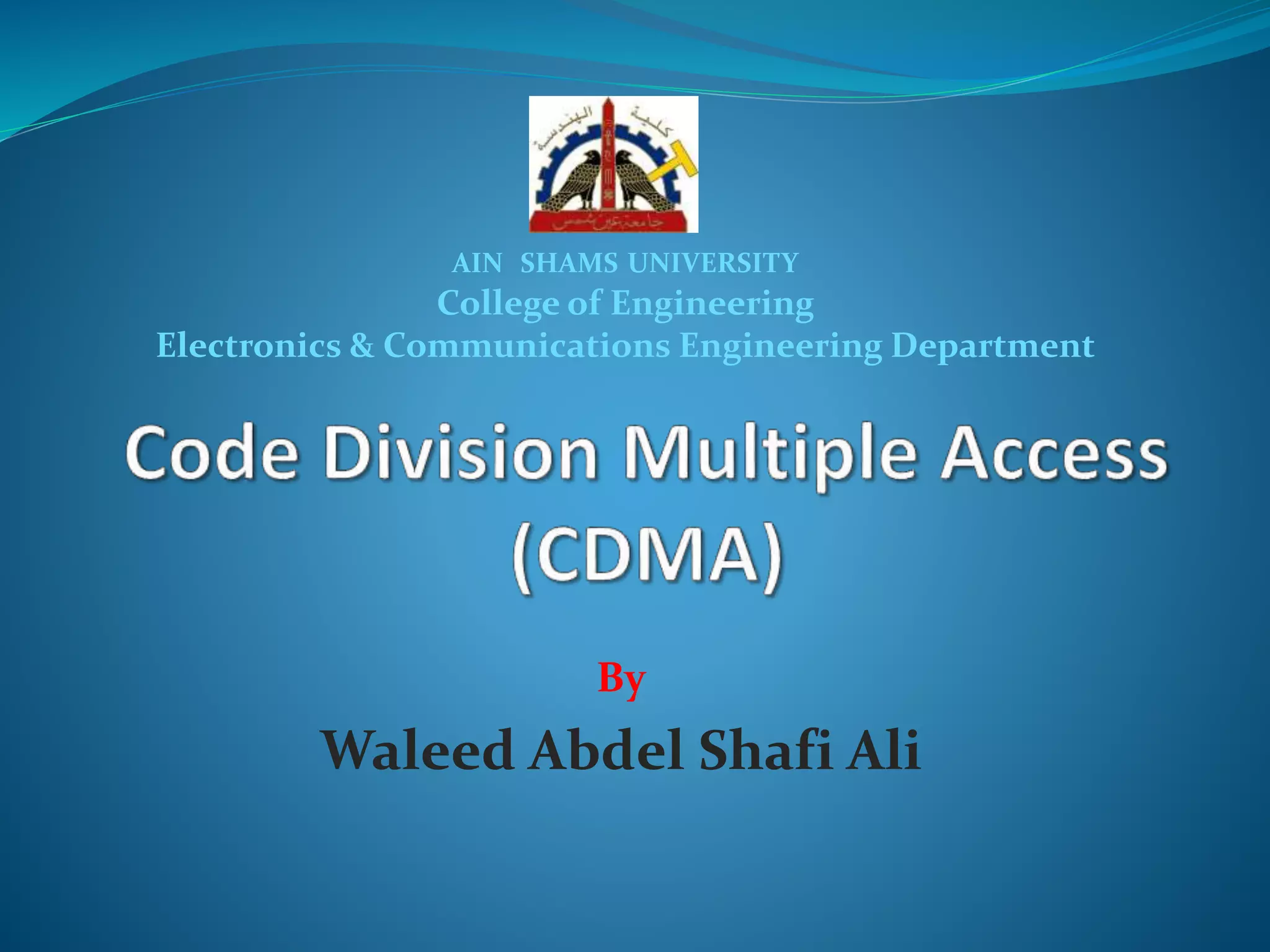 Code Division Multiple Access Pptx