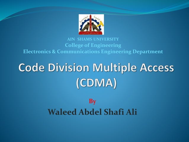 Code Division Multiple Access.pptx | Computer Networking | Computing