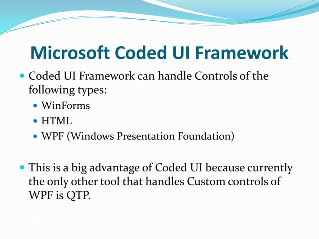 Coded ui - lesson 1 - overview | PPTX