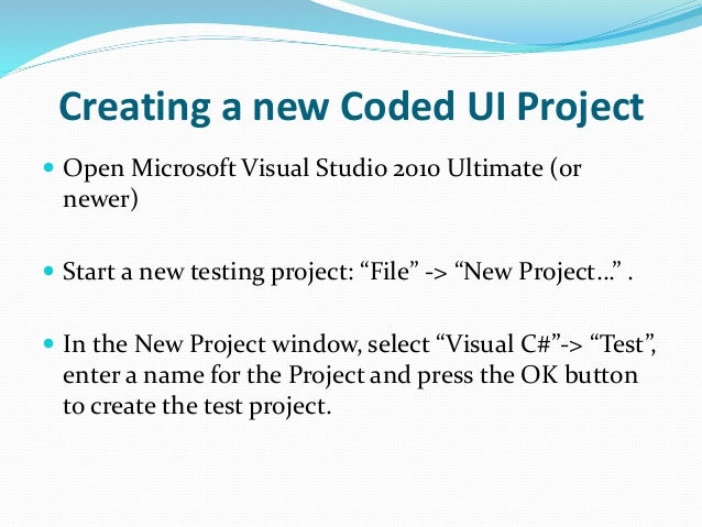 Coded ui - lesson 1 - overview