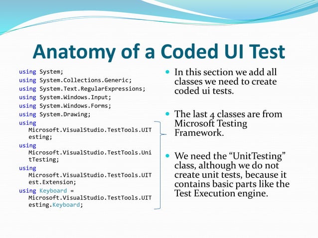 Coded ui - lesson 4 - coded ui test | PPT