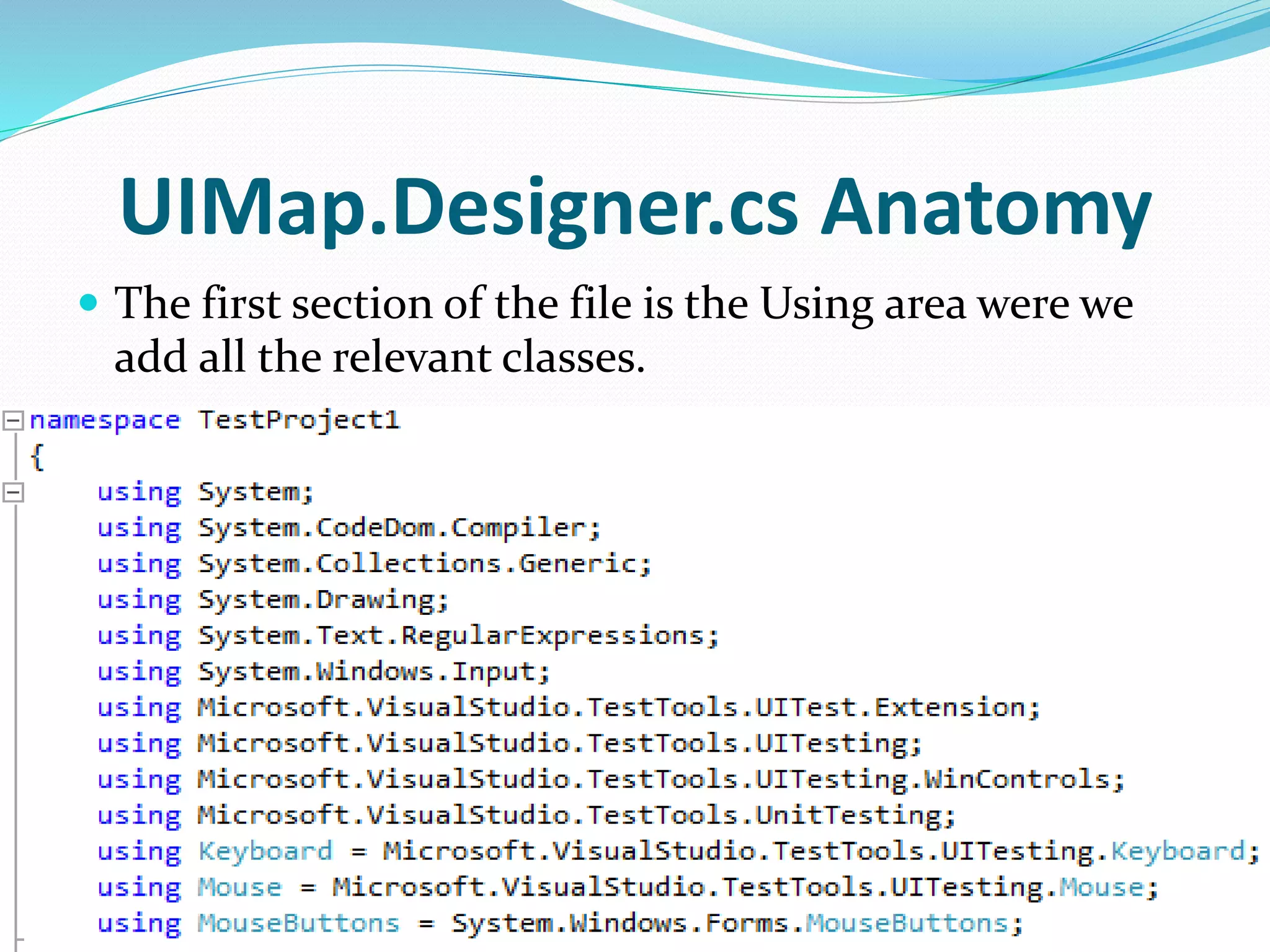 Coded ui - lesson 5 - ui map | PPT