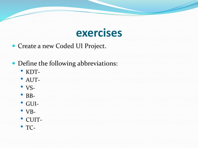 Coded ui - lesson 6 - manual coding | PPT