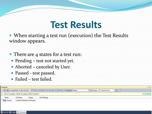 Coded ui - lesson 9 - test windows | PPT