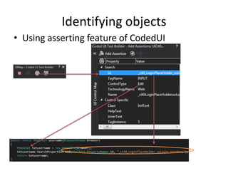 Coded UI: Hand Coding based on Page Object Model | PPT