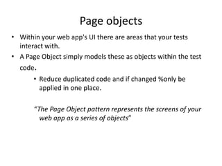 Coded UI: Hand Coding based on Page Object Model | PPT
