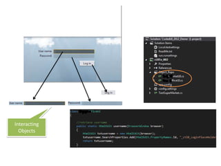 Coded UI: Hand Coding based on Page Object Model | PPT