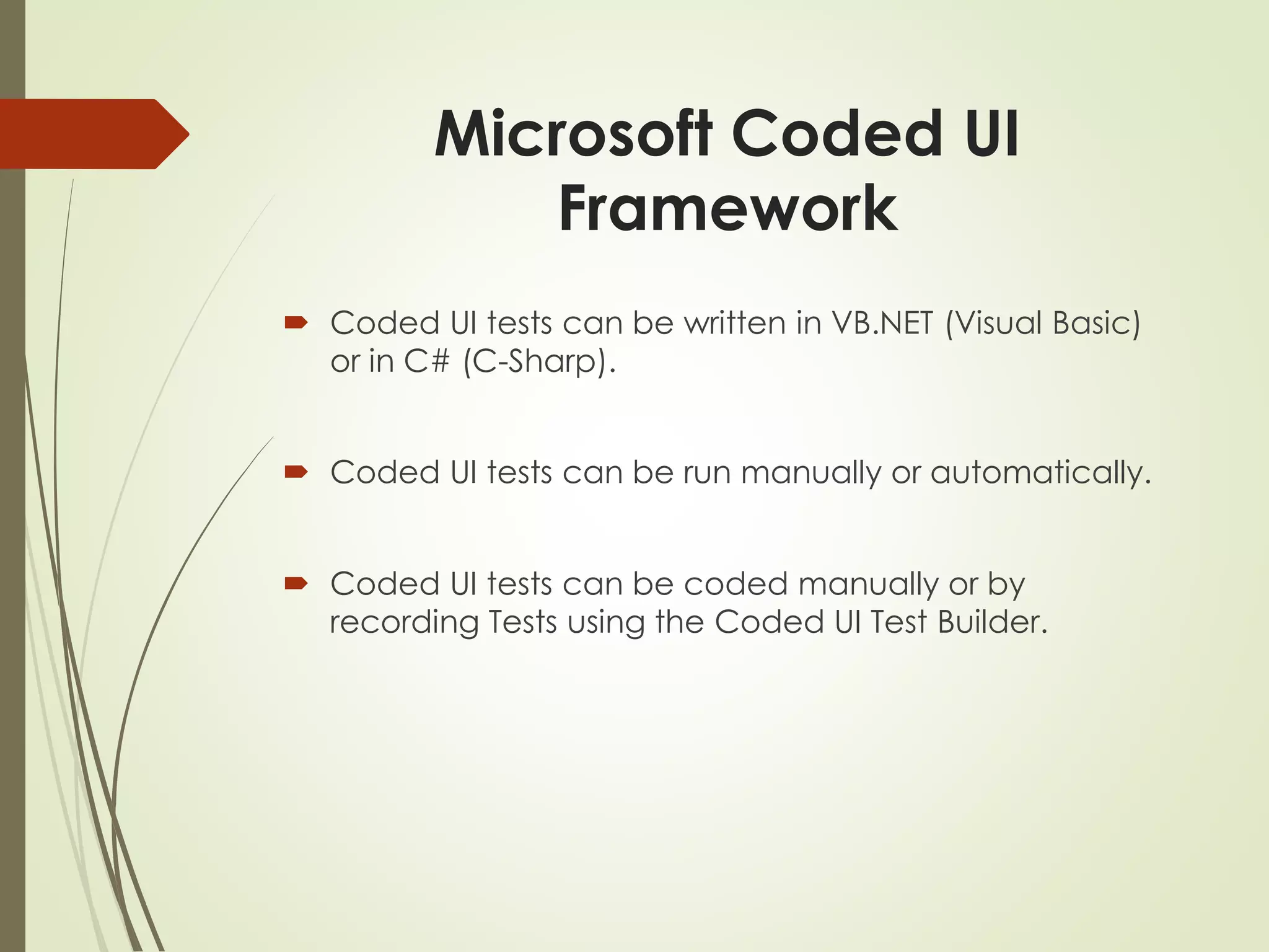 Coded ui in a nutshell | PPTX | Web Development | Internet