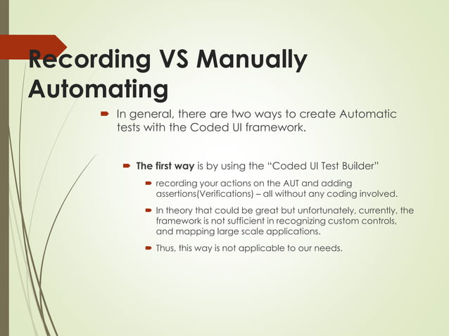 Coded ui in a nutshell | PPTX | Web Development | Internet