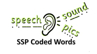 SSP Coded Words - Green, Purple, Yellow and Blue Levels | PDF
