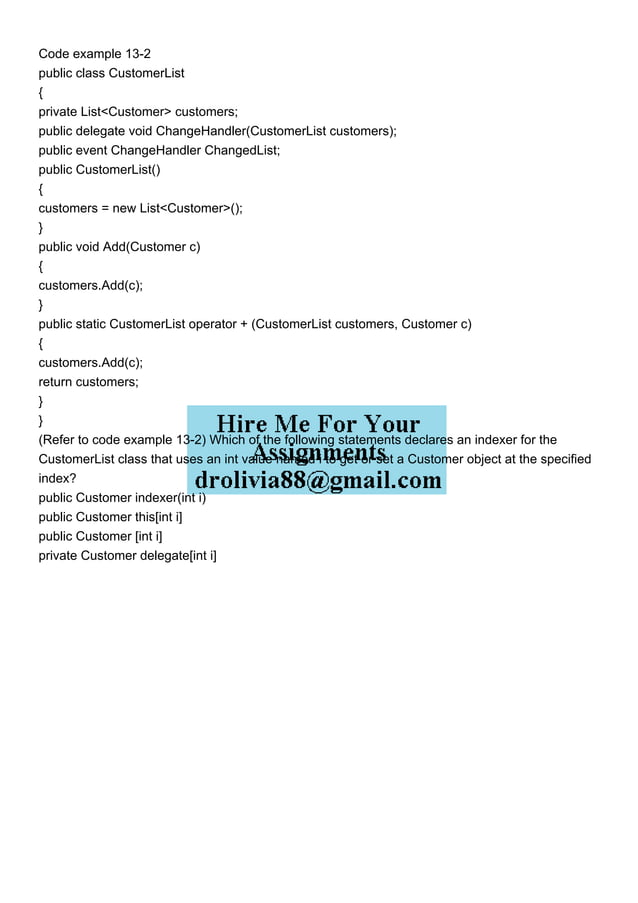 Code example 132 public class CustomerList private L.pdf